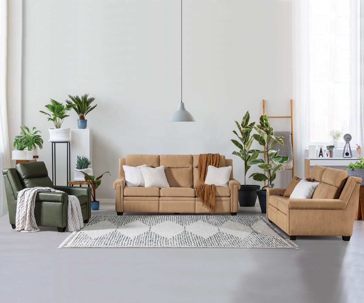 Remington Power Sofa Recliner With Tilt Headrest | Ramer Brothers